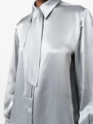 Alberta Ferretti Scarf-detail Silk Shirt