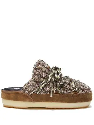 Moon Boot Knit Lace-up Mules