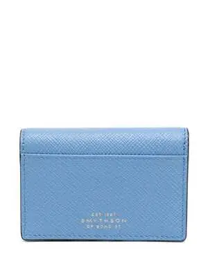 Smythson Folded Leather Wallet - Blue