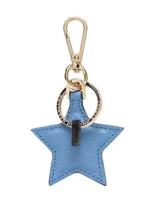 Smythson Star Leather Keychain
