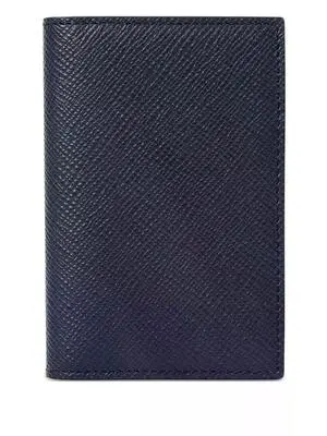 Smythson Panama Leather Card Holder - Black
