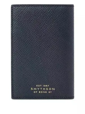 Smythson Panama Leather Card Holder - Black