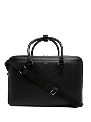 Smythson Leather Logo-stamp Holdall