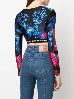 Versace Logo-print Cropped Top