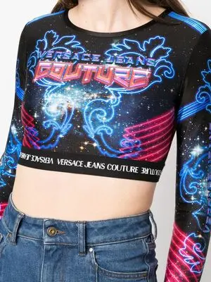Versace Logo-print Cropped Top