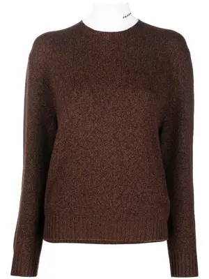 Prada High-neck Wool-cashmere Jumper