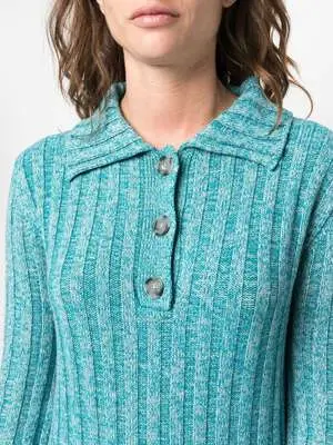 Acne Studios Ribbed Midi Polo Dress