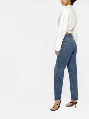 AGOLDE High-waisted Straight-leg Jeans - Blue