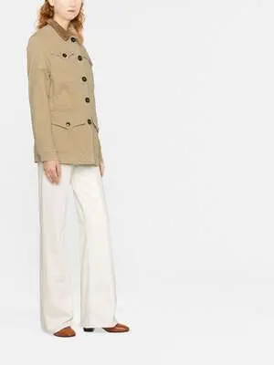 Woolrich Single-breasted Twill Overshirt