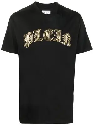 Philipp Plein Logo-appliqué Cotton T-shirt - Black