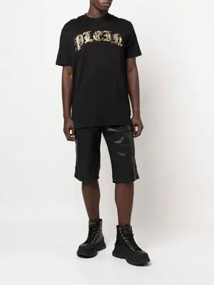 Philipp Plein Logo-appliqué Cotton T-shirt - Black