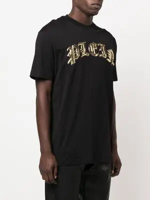 Philipp Plein Logo-appliqué Cotton T-shirt - Black
