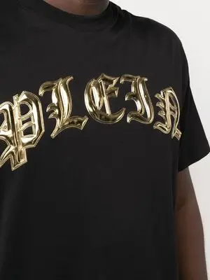 Philipp Plein Logo-appliqué Cotton T-shirt - Black