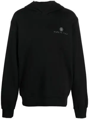 Philipp Plein Cotton Logo-print Hoodie - Black
