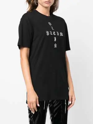 Philipp Plein Gothic Plein Crystal-embellished T-shirt - Black