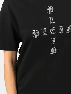Philipp Plein Gothic Plein Crystal-embellished T-shirt - Black