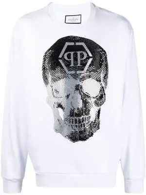 Philipp Plein Skull Logo-print Sweatshirt - White