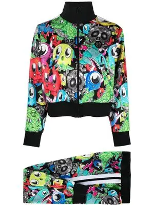 Philipp Plein Monsters Graphic-print Tracksuit-set - Black