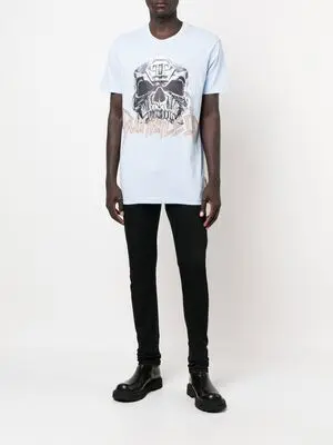 Philipp Plein Skull-print Short-sleeve T-shirt - Blue