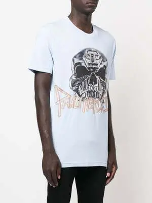 Philipp Plein Skull-print Short-sleeve T-shirt - Blue