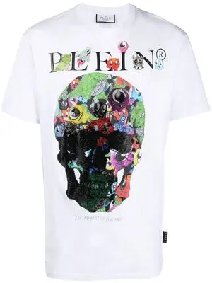 Philipp Plein Monsters Logo Print T-shirt