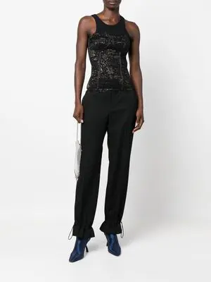 Philipp Plein Lace Detail Bustier Top