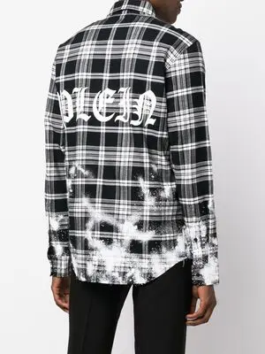 Philipp Plein Gothic Plein Checked Cotton Shirt