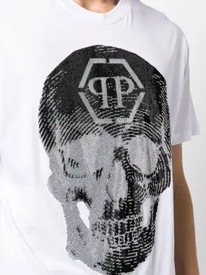 Philipp Plein Ss Skull Print T-shirt - White