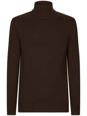 Dolce & Gabbana Roll-neck Cashmere Jumper - Brown