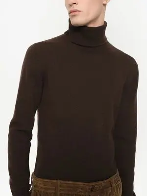 Dolce & Gabbana Roll-neck Cashmere Jumper - Brown