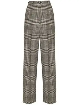 Dolce & Gabbana Plaid Flared Trousers