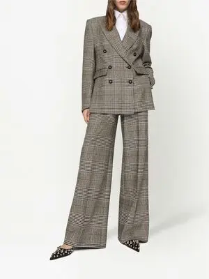 Dolce & Gabbana Plaid Flared Trousers