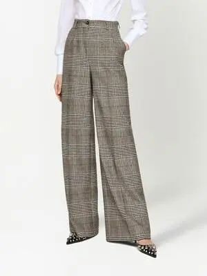 Dolce & Gabbana Plaid Flared Trousers