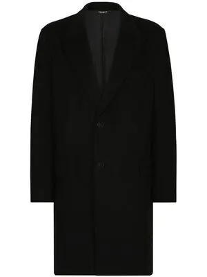 Dolce & Gabbana Deconstructed Single-breasted Wool Coat - Black