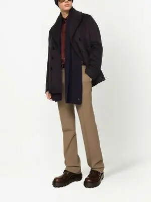 Dolce & Gabbana Double-breasted Cashmere Pea Coat - Blue