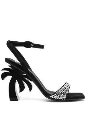Palm Angels Palm Tree-heel Sandals - Black