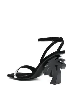 Palm Angels Palm Tree-heel Sandals - Black