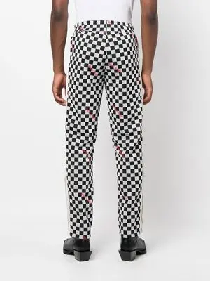 Palm Angels Check-pattern Track Pants - Black