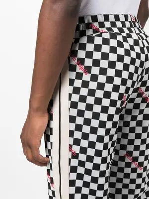 Palm Angels Check-pattern Track Pants - Black