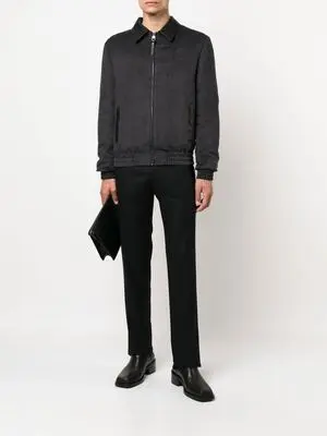 BILLIONAIRE Crest-print Silk Bomber Jacket