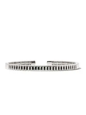 SUZANNE KALAN 18kt White Gold Sapphire Cuff - Silver
