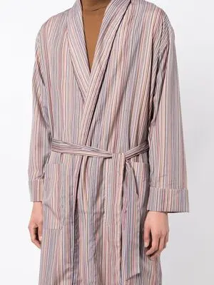 Paul Smith Artist Stripe Tie-waist Jacket - Multicolour