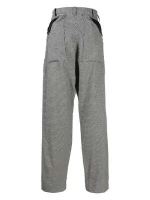SULVAM Houndstooth Wide Tapered Trousers
