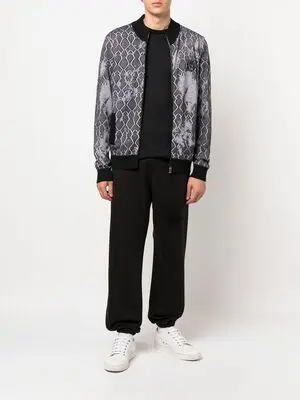 BILLIONAIRE Embroidered Logo-crest Bomber Jacket