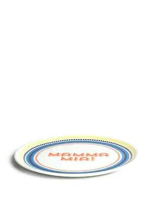 BITOSSI HOME 6 Piece Mamma Mia Pizza Plate Set - White