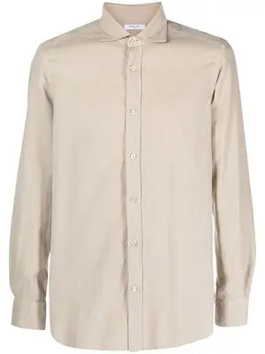 BOGLIOLI Spread-collar Long-sleeve Shirt