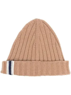 Fedeli Ribbed-knit Cashmere Beanie - Brown