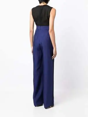FERRAGAMO Two-tone Silk Jumpsuit