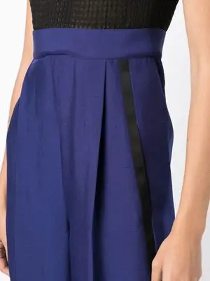 FERRAGAMO Two-tone Silk Jumpsuit