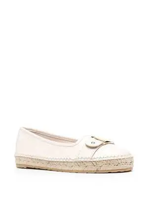 FERRAGAMO Vara Buckle-detail Espadrilles - Neutrals